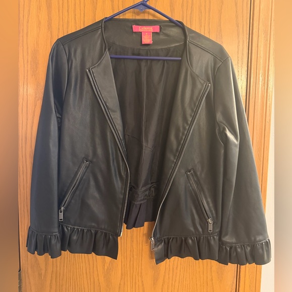 Catherines | Jackets & Coats | Womens Ruffle Detail Lightweight Faux ...
